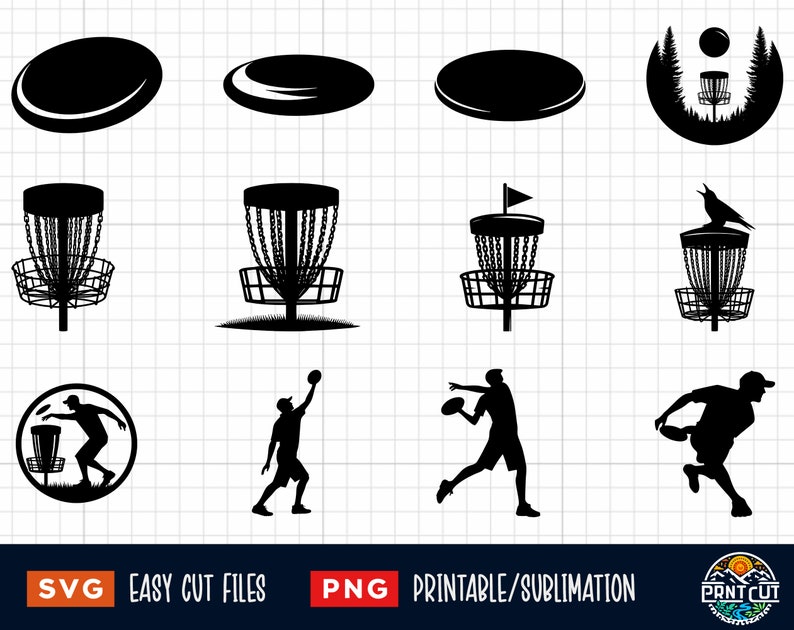 30 Disc Golf Svg, Disc Golf Png, Disc Golf Cut File, Disc Golf ...