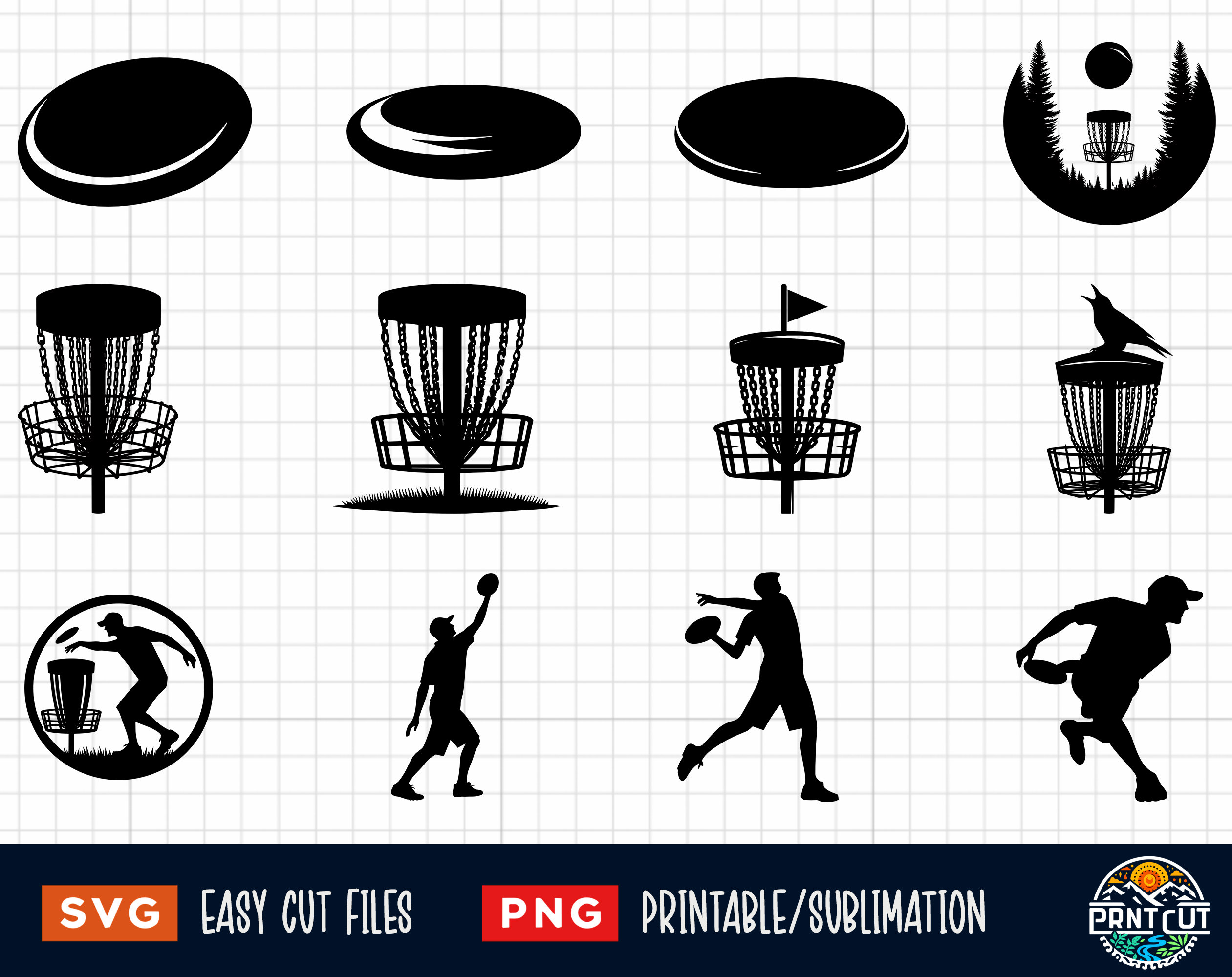 30 Disc Golf Svg, Disc Golf Png, Disc Golf Cut File, Disc Golf ...