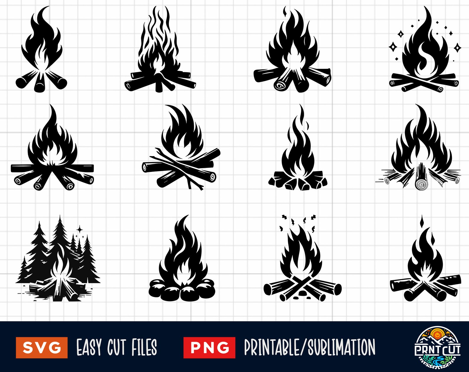 30 Campfire SVG Bundle, Campfire Svg, Campfire Png, Camp Fire Svg Png ...
