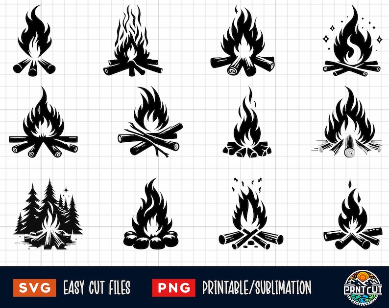 30 Campfire SVG Bundle, Campfire Svg, Campfire Png, Camp Fire Svg Png ...