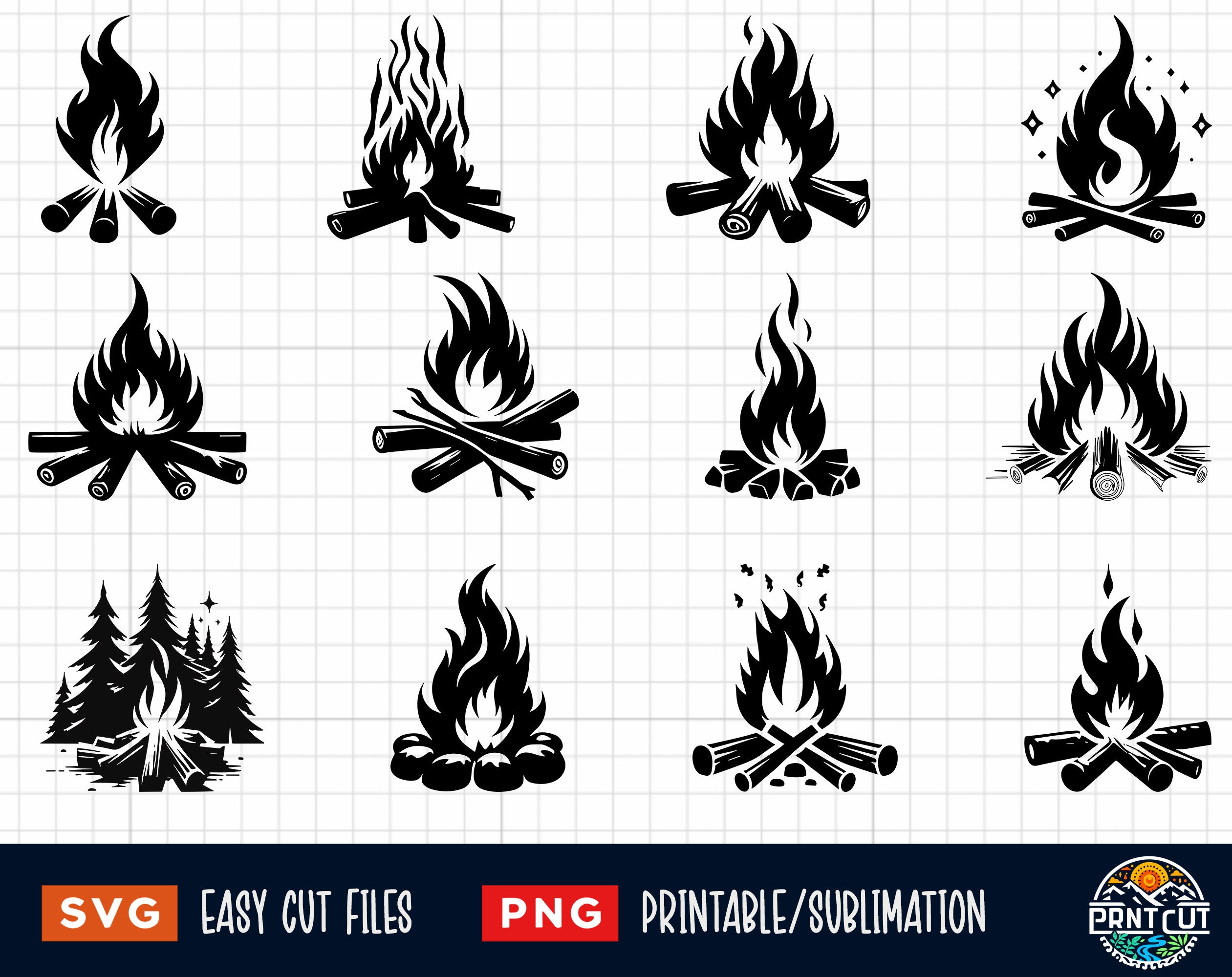 30 Campfire SVG Bundle, Campfire Svg, Campfire Png, Camp Fire Svg Png ...