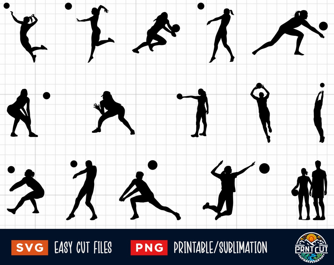 30 Volleyball SVG Bundle, Volleyball Svg, Volleyball Png, Volleyball ...