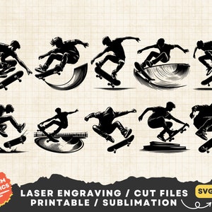 Skateboard SVG Bundle, Skateboard Svg, Skateboarding SVG, Skateboard ...