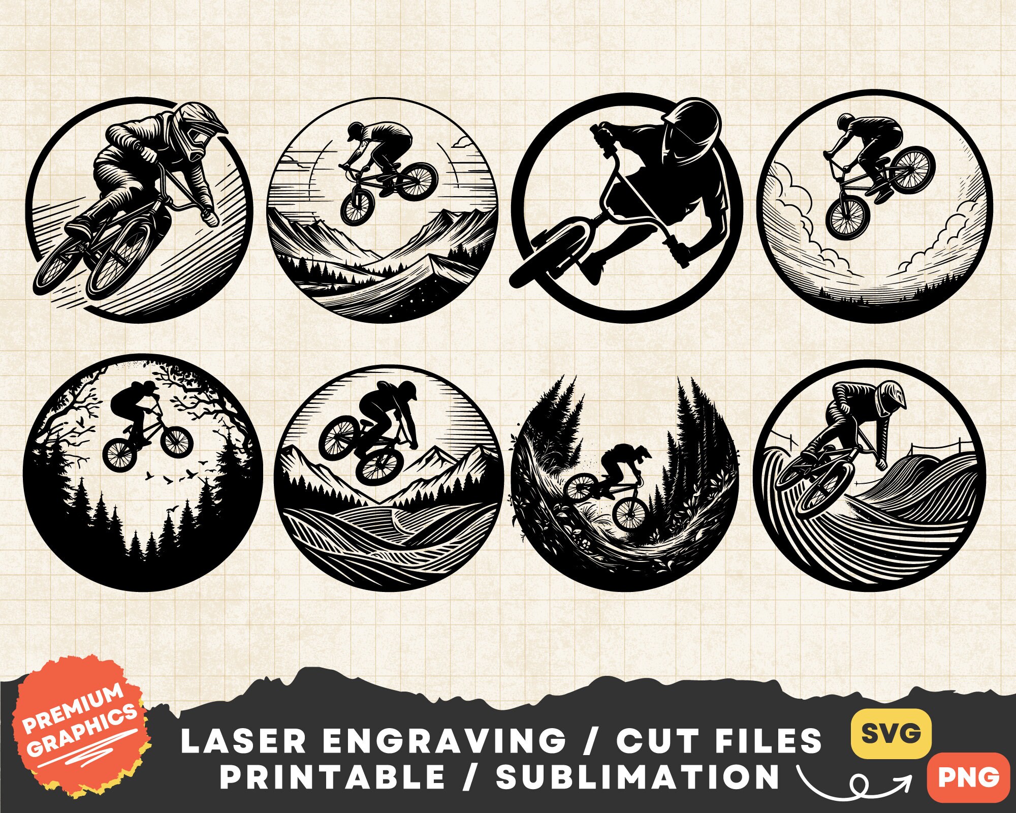 Bmx SVG Bundle, Bmx Svg, Bmx Ornament Svg, Bmx Clipart, Bmx Png, Bmx ...