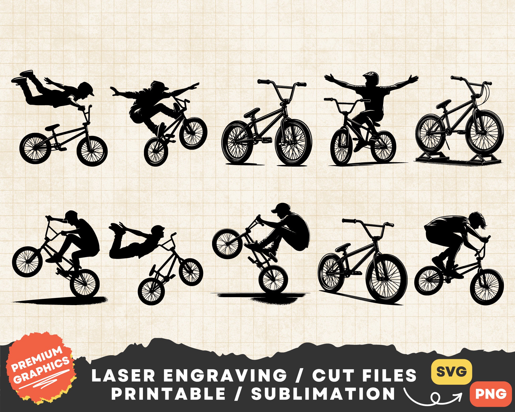 Bmx SVG Bundle, Bmx Svg, Bmx Ornament Svg, Bmx Clipart, Bmx Png, Bmx ...