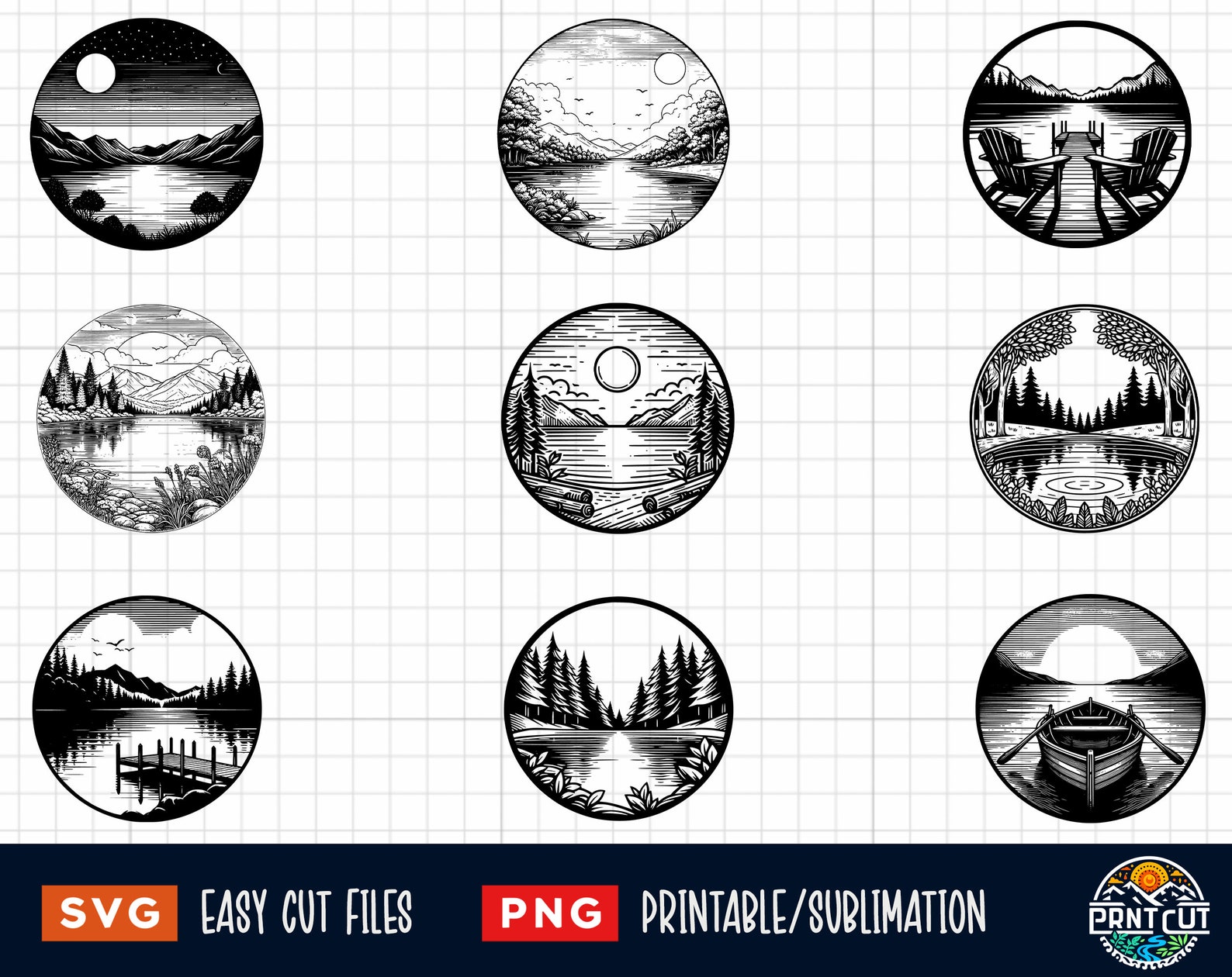 Lake View SVG Bundle, Lake View Dock Svg, Lake View Chair Svg, Lake ...