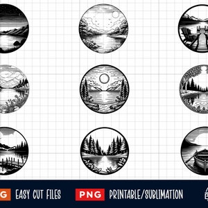 Lake View SVG Bundle, Lake View Dock Svg, Lake View Chair Svg, Lake ...