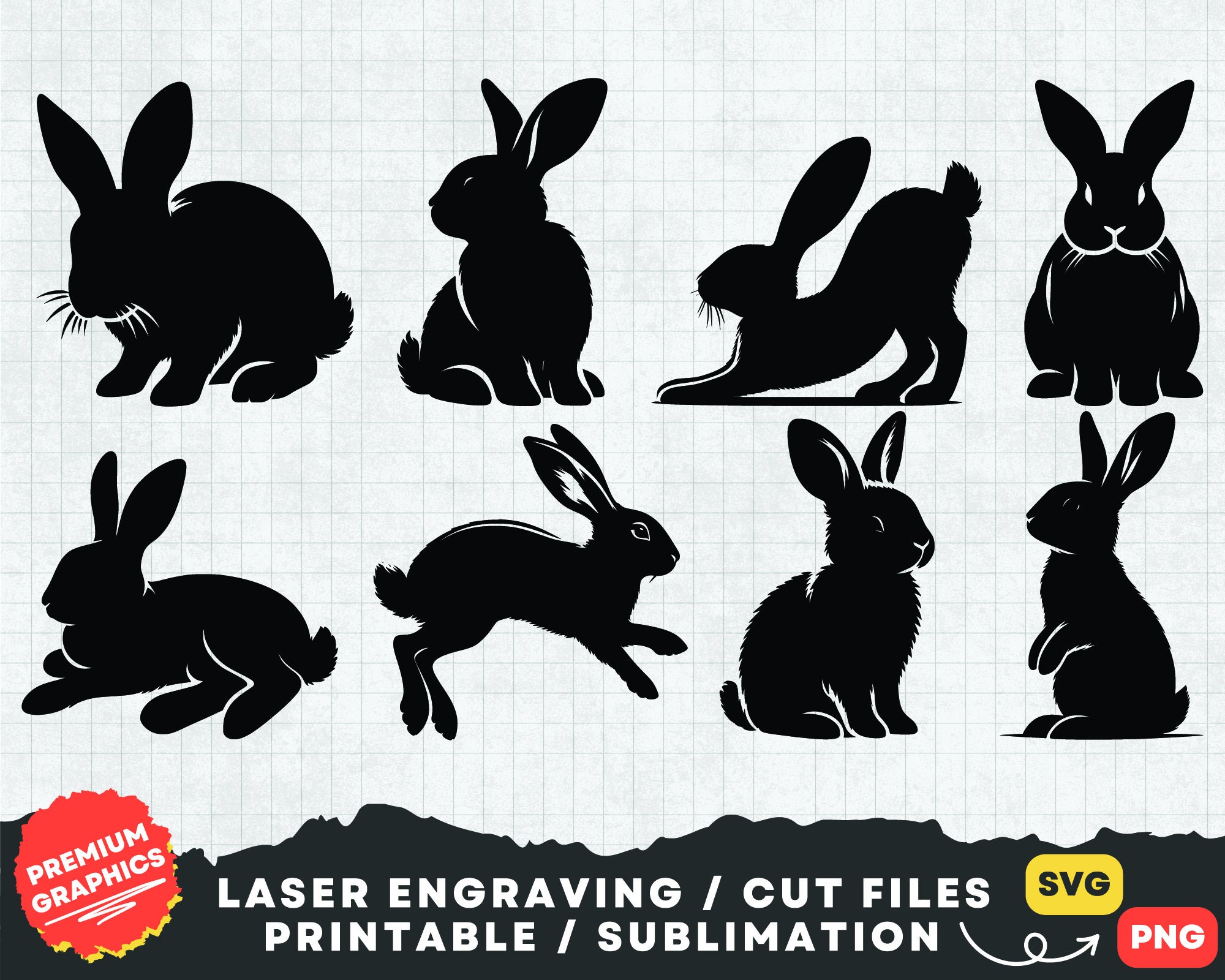 Cute Bunny Svg, Rabbit Bunny Svg Bundle, Rabbit Svg, Bunny Png Clipart ...