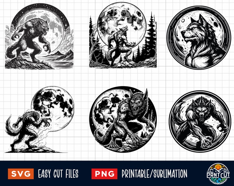 25 Werewolf Svg Bundle, Wolfman Svg Png, Wolf Man Svg, Beast Svg ...