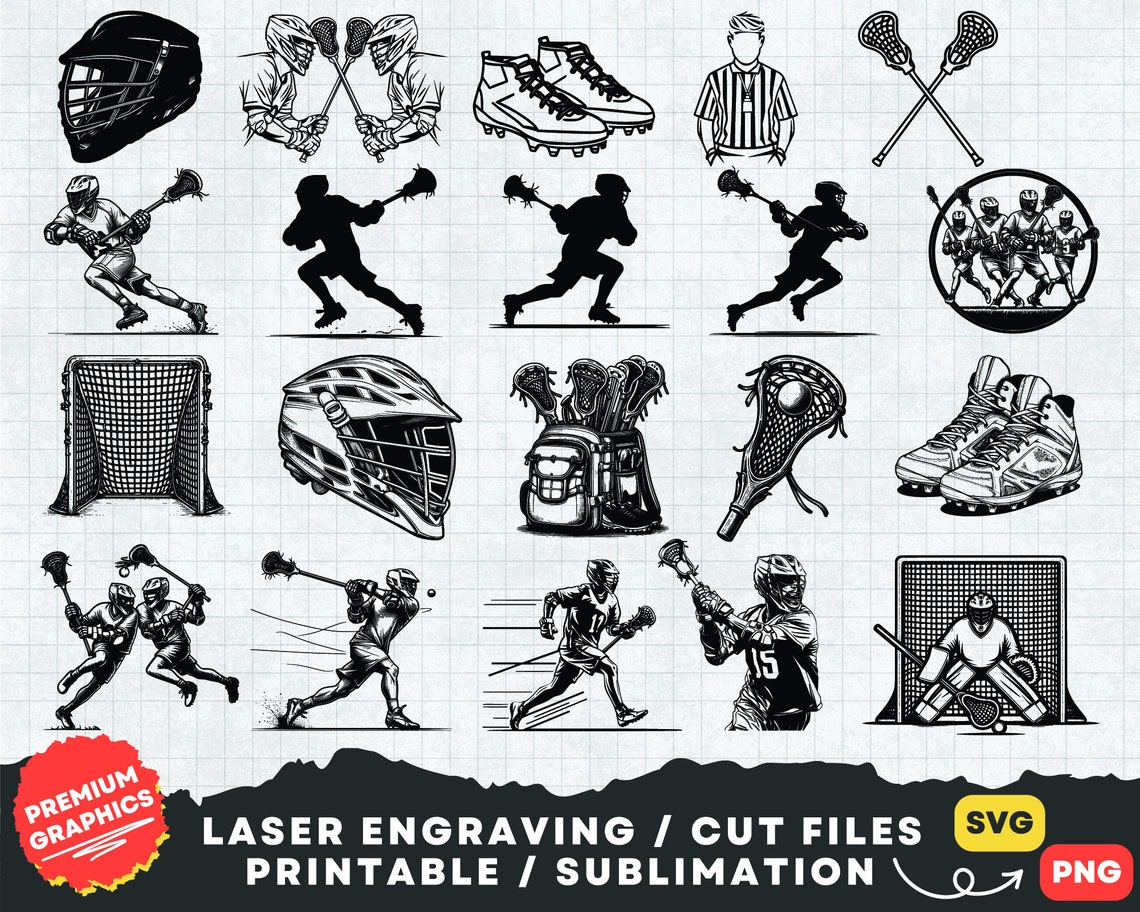 20 Lacrosse Svg Bundle, Lacrosse Svg, Lacrosse Clipart Png, Lacrosse ...