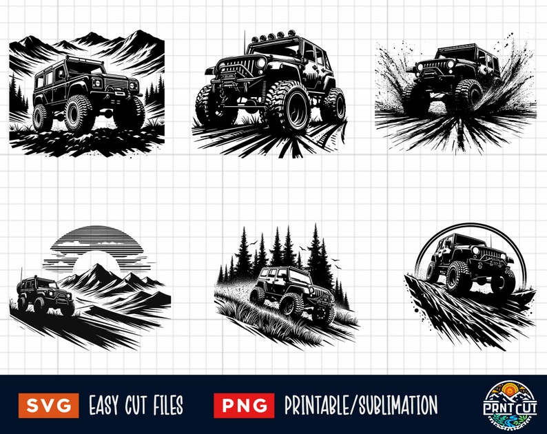 15 OFFROAD Svg Png, Offroad Vehicle Svg, Offroad Clipart Png, Adventure ...