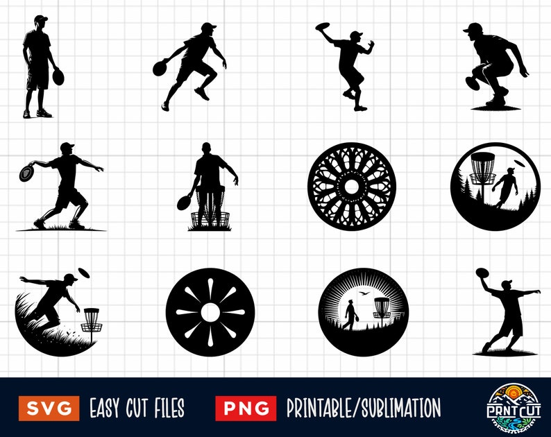 30 Disc Golf Svg, Disc Golf Png, Disc Golf Cut File, Disc Golf ...