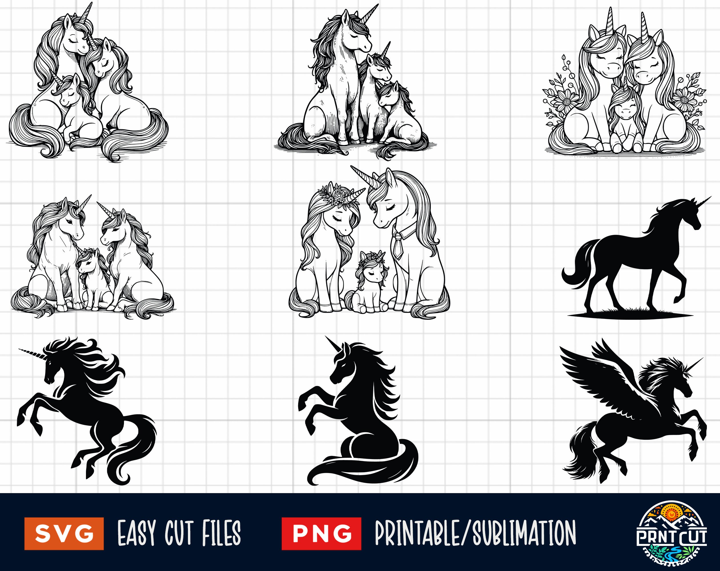 32 Unicorn SVG Bundle, Unicorn Svg Png, Baby Unicorn Svg, Unicorn Cut ...