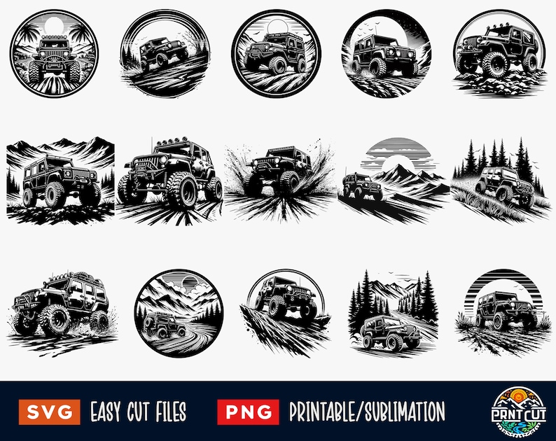 15 OFFROAD Svg Png, Offroad Vehicle Svg, Offroad Clipart Png, Adventure ...