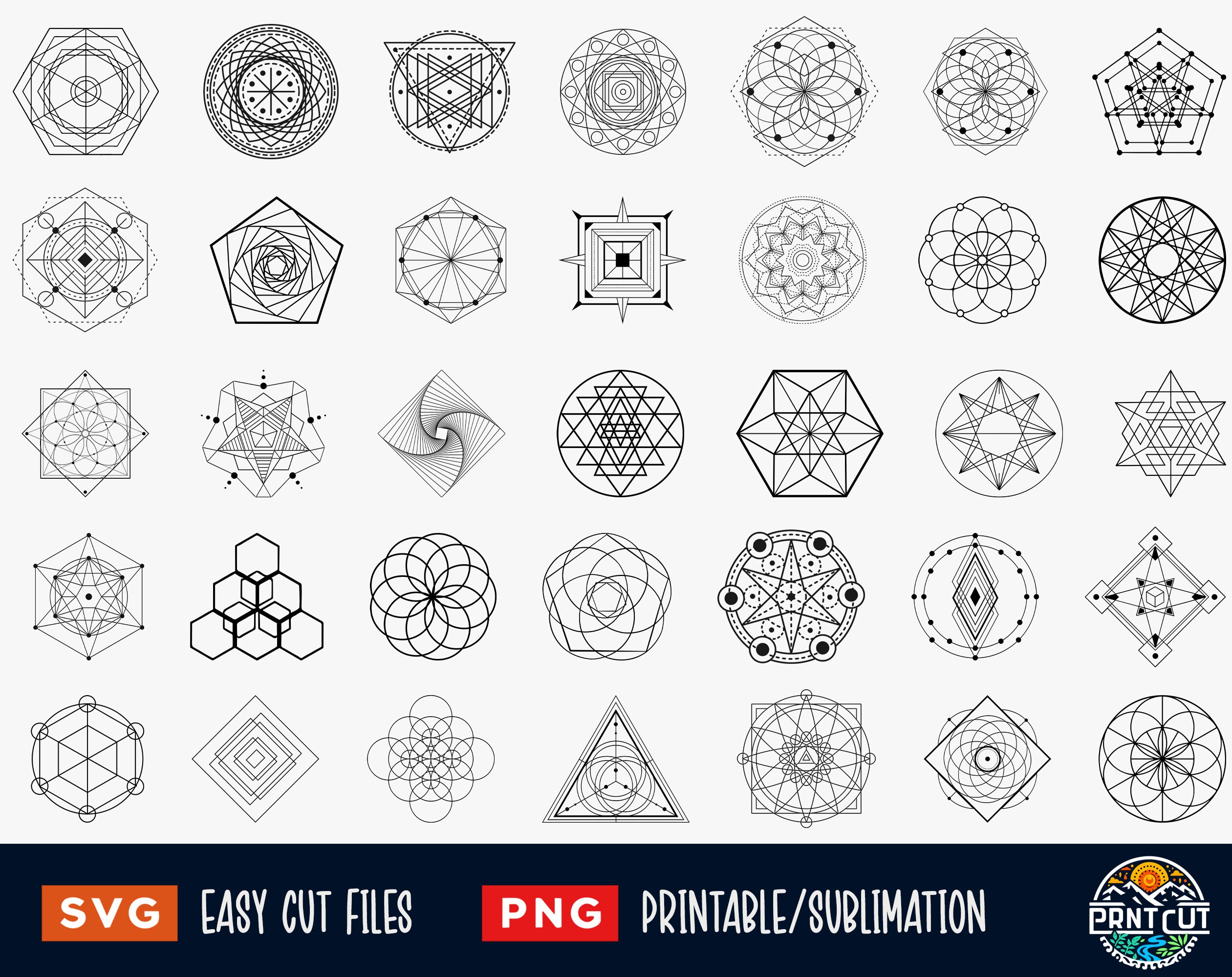35 Sacred Geometry SVG Bundle, Sacred Geometry Svg, Sacred Geometry Png ...