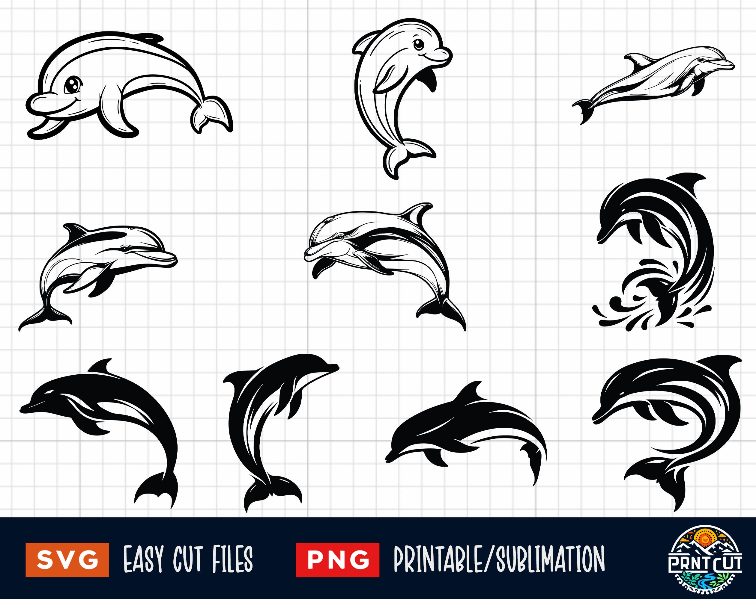30 Dolphin Svg Png Bundle, Dolphin Svg, Baby Dolphin Svg, Dolphin ...