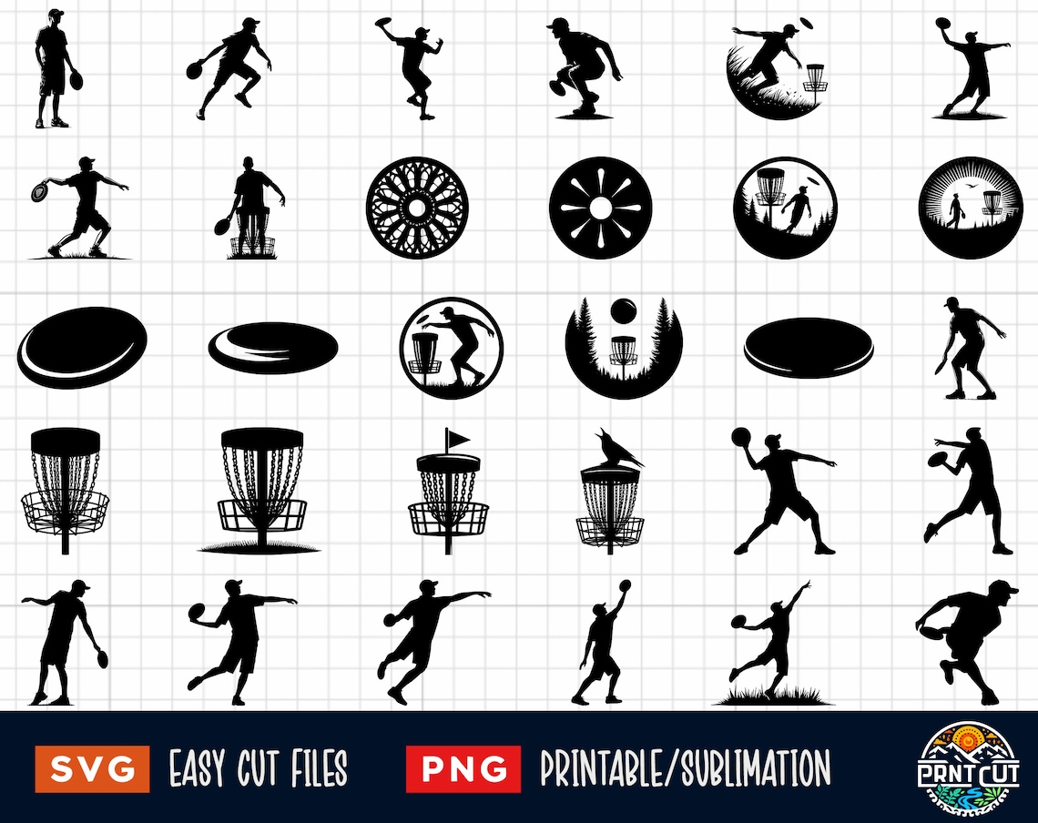 30 Disc Golf Svg, Disc Golf Png, Disc Golf Cut File, Disc Golf ...