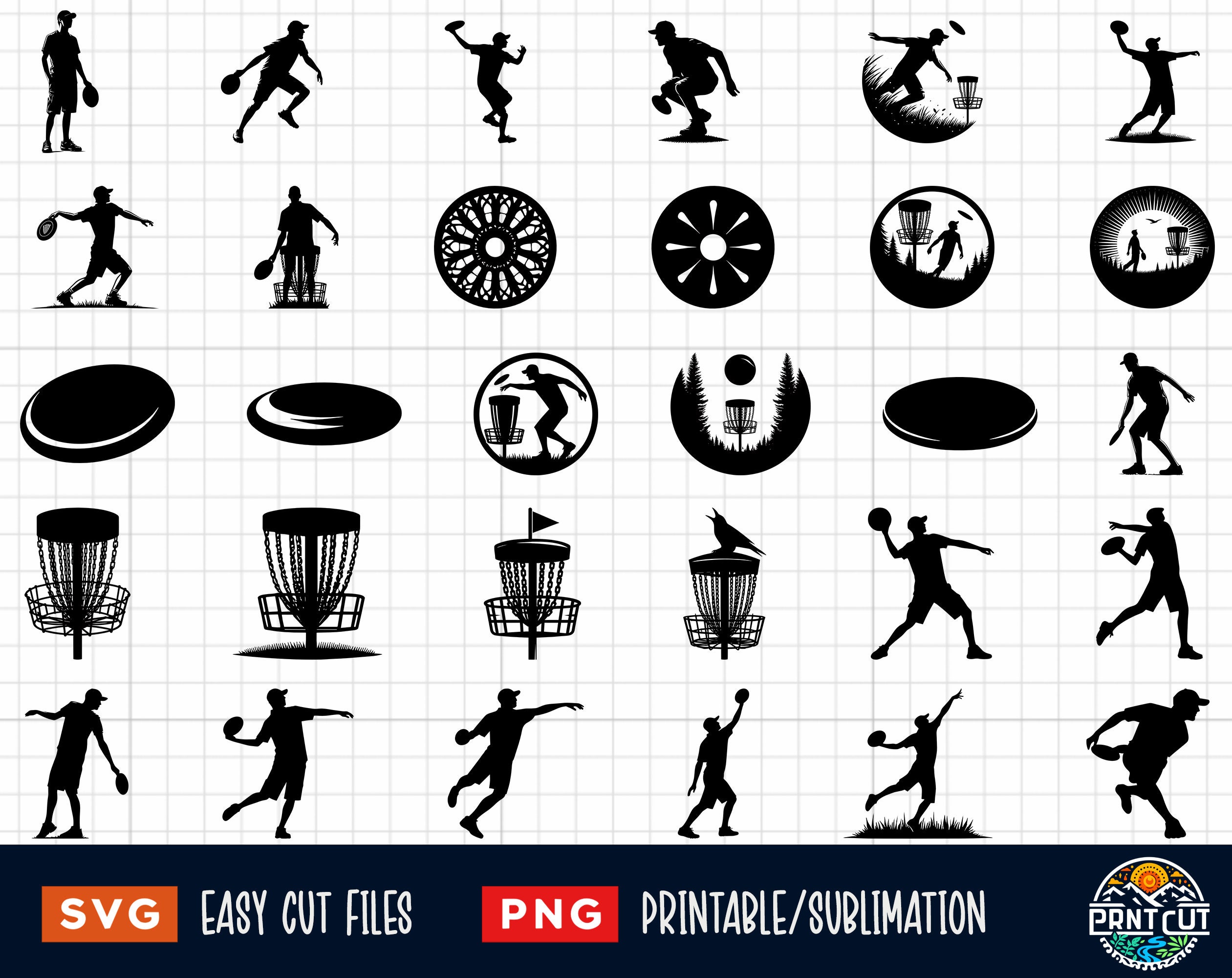 30 Disc Golf Svg, Disc Golf Png, Disc Golf Cut File, Disc Golf ...