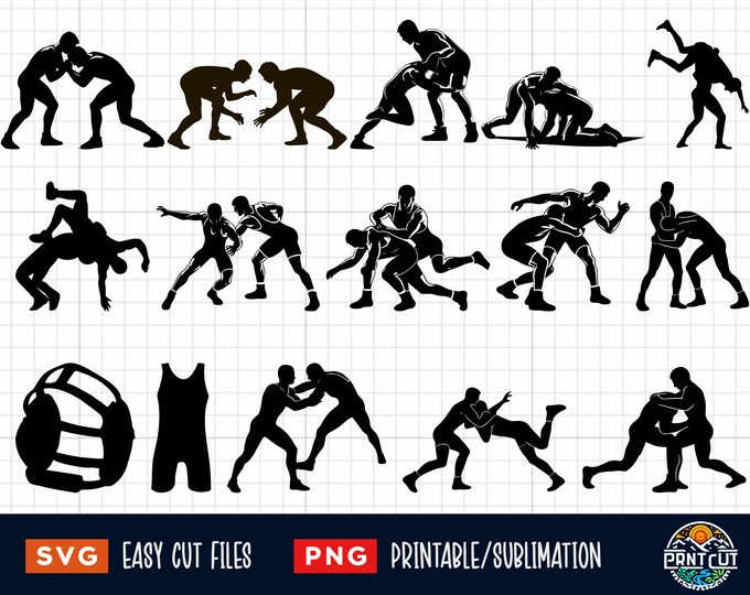 Wrestling SVG - Etsy