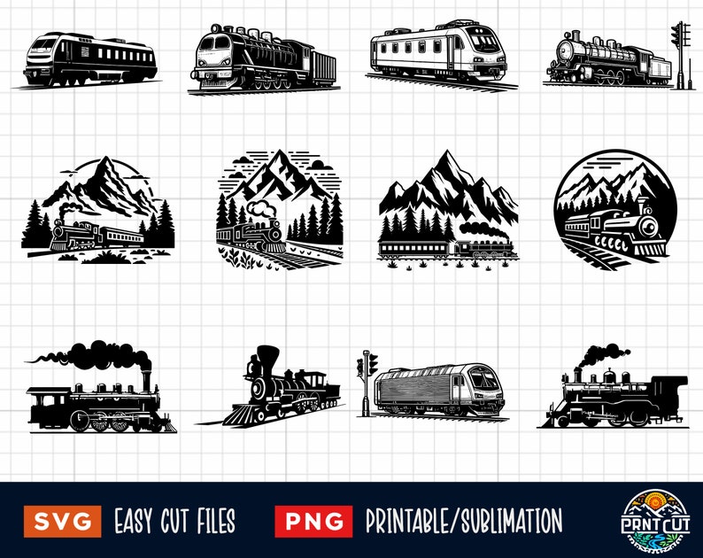 30 Train Svg Bundle Train Svg Train Png Trains Svg Png Train Cut
