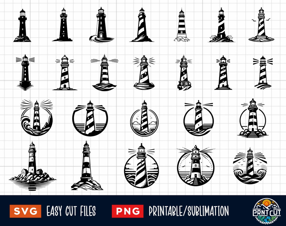 24 Lighthouse Svg Bundle, Lighthouse Svg, Lighthouse Cut Files ...