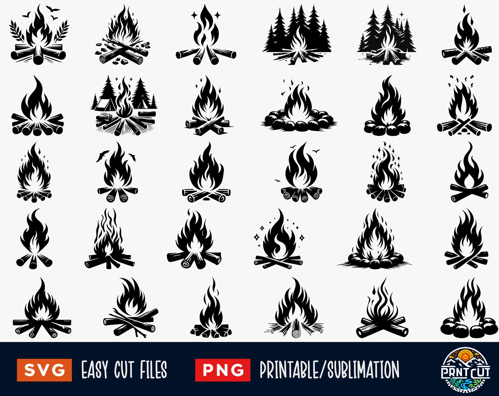 30 Campfire SVG Bundle, Campfire Svg, Campfire Png, Camp Fire Svg Png ...