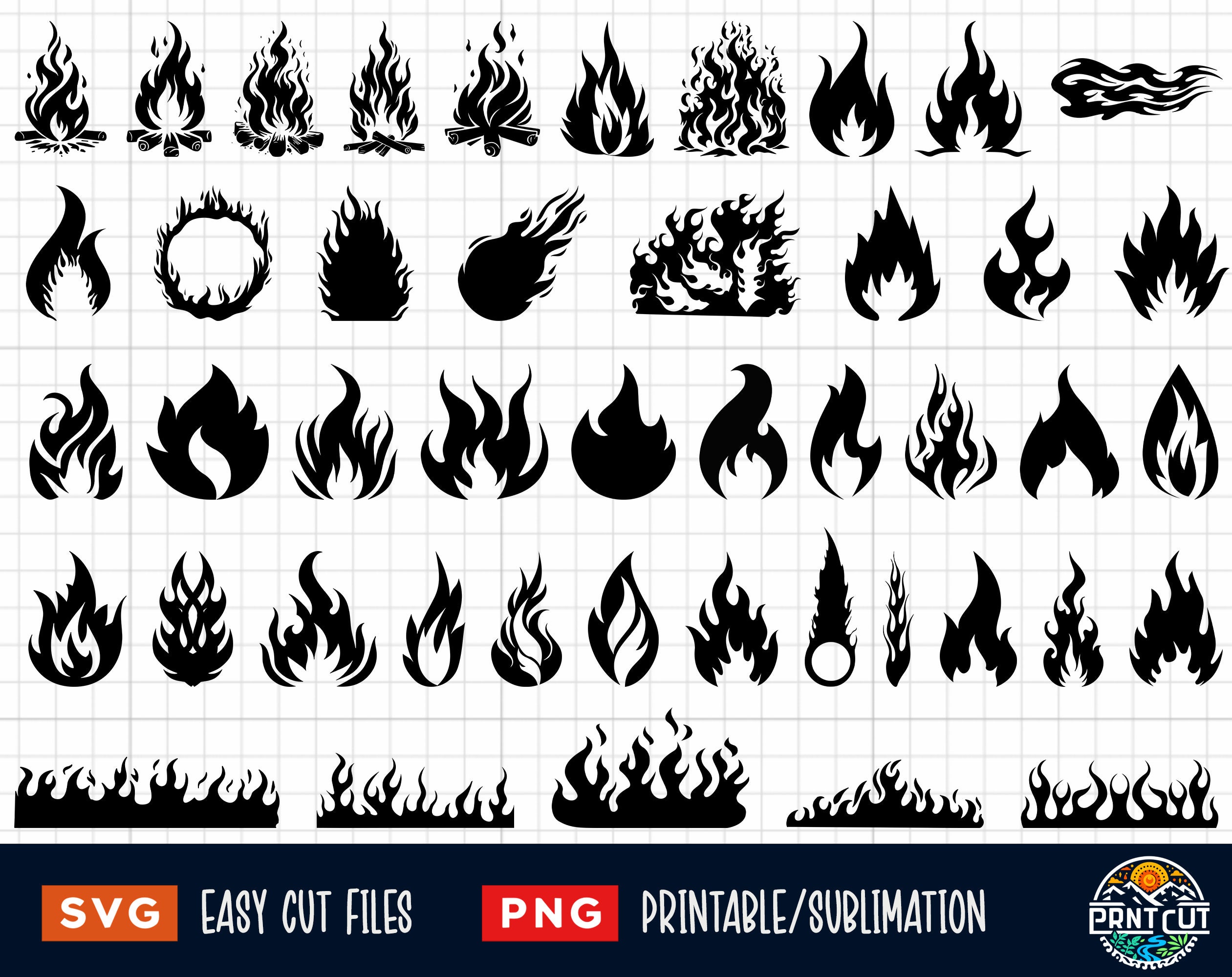 45 Fire Flame SVG Bundle, Fire Svg, Flame Svg, Fire Flame Wall Svg Png ...