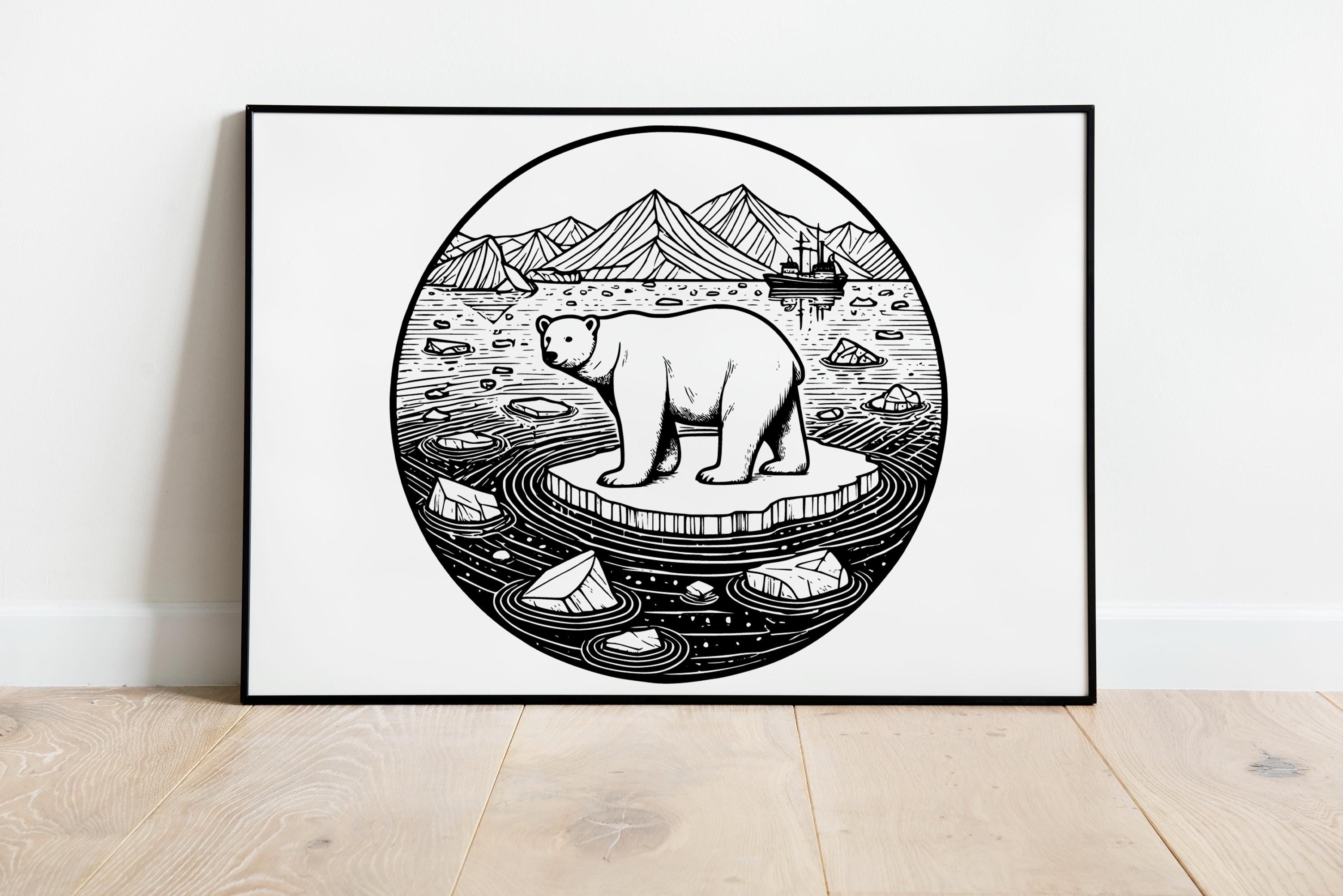 30 Polar Bear SVG PNG, Polar Bear Face Svg, Baby Polar Bear Family ...
