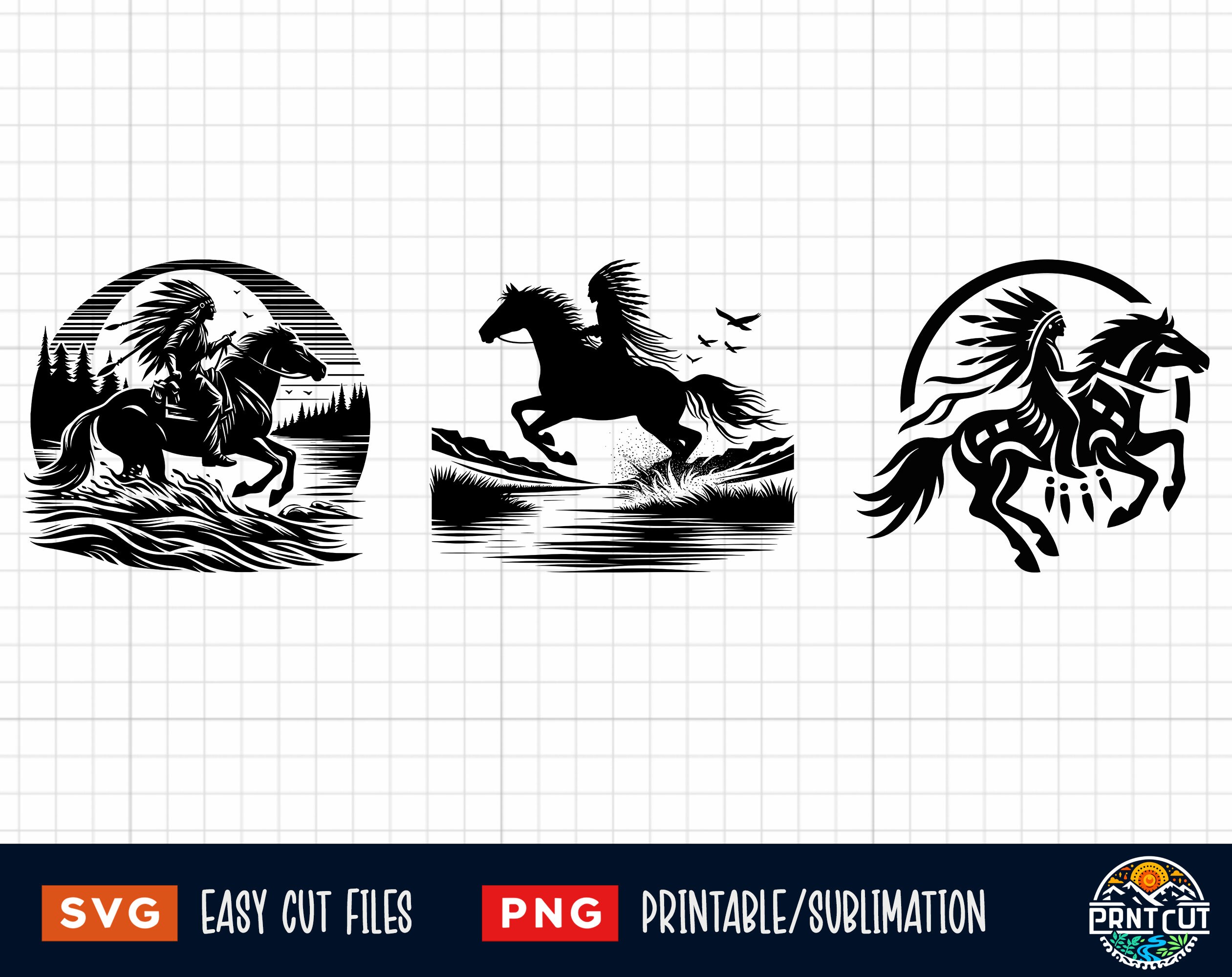 15 Native American SVG Bundle, Native American Horseman Svg, Indigenous ...