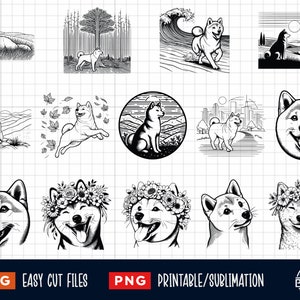 35 Shiba Inu Svg Png Bundle, Shiba Inu Svg, Baby Shiba Inu Family Svg ...