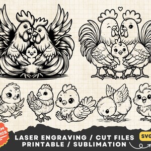 Rooster Svg, Chicken Svg, Rooster Clipart, Rooster Png Print, Rooster ...