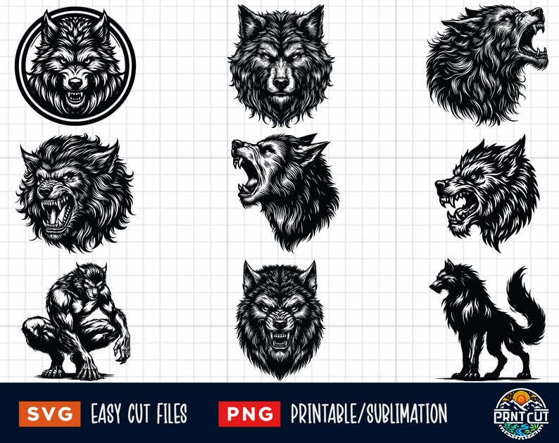 25 Werewolf Svg Bundle, Wolfman Svg Png, Wolf Man Svg, Beast Svg ...