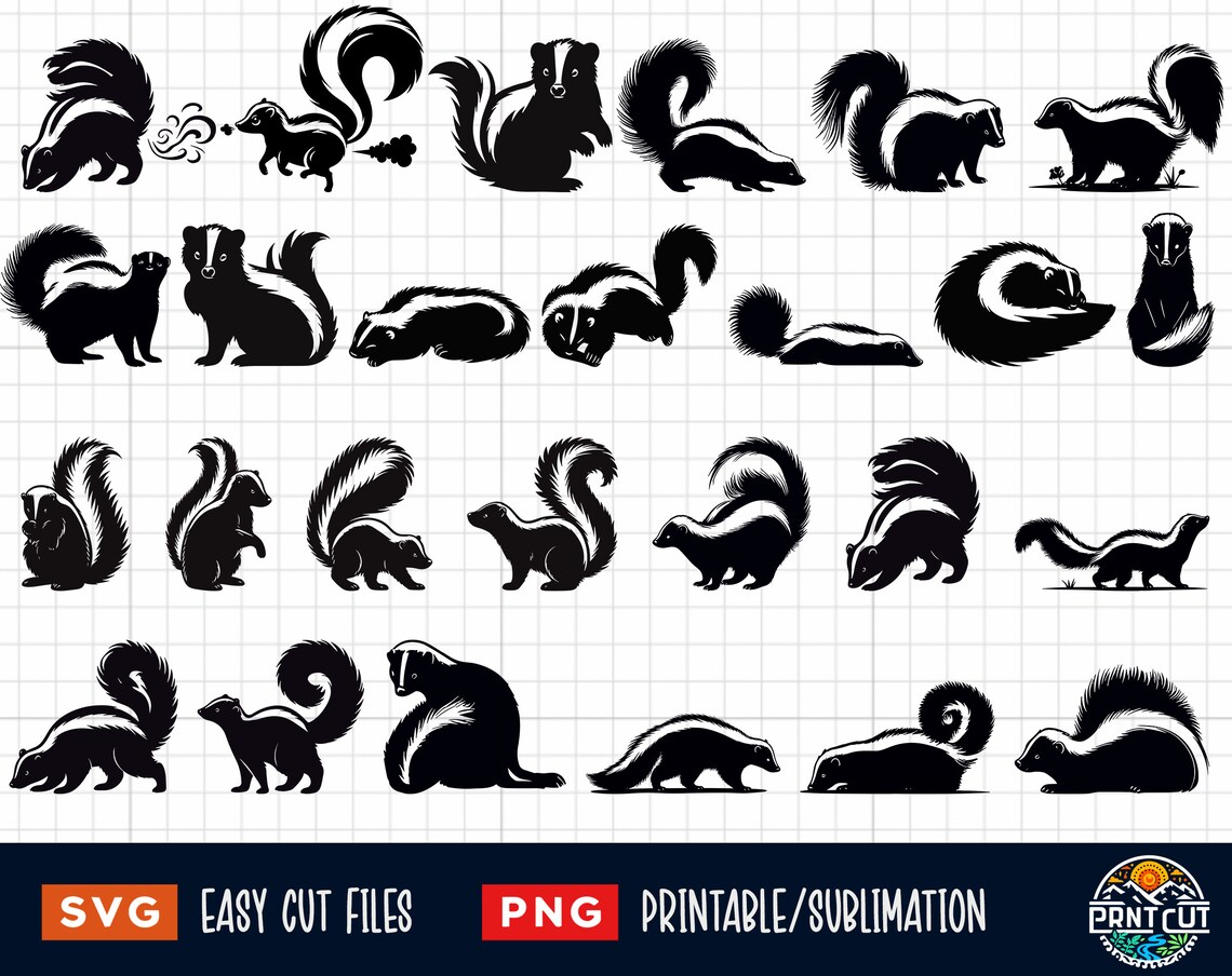 26 Skunk SVG Bundle, Skunk Svg, Skunk Png, Skunk Fart Svg, Skunk Cut ...