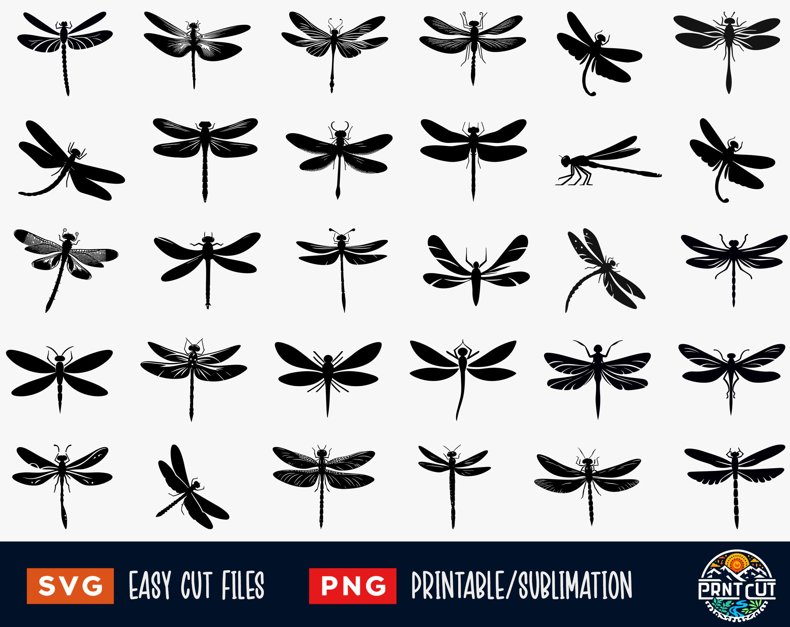 30 Dragonflies SVG Bundle, Dragonfly Svg, Dragonfly Png, Dragonfly Cut ...