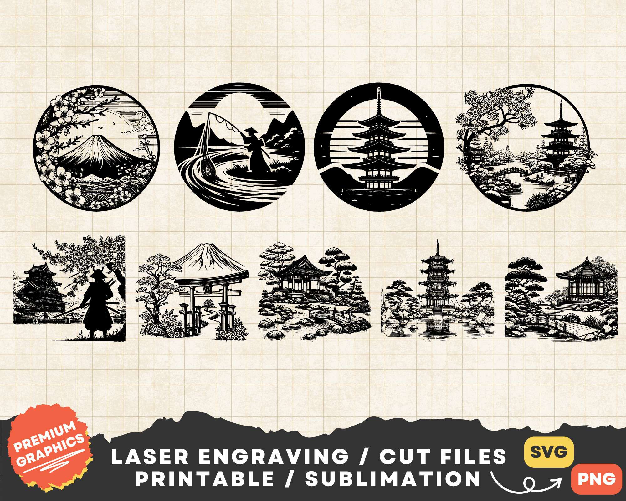 Japan Scene Svg, Japan Svg, Picture of Japan Svg, Japan Clipart Png ...