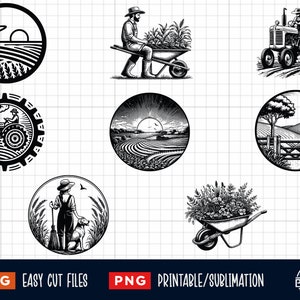 26 Farm Svg Bundle, Farm Scene Svg, Farm Landscape SVG, Farming Svg ...