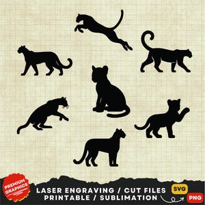 30 Puma SVG Bundle, Puma Svg, Panther Svg, Mountain Lion Svg, Cougar ...