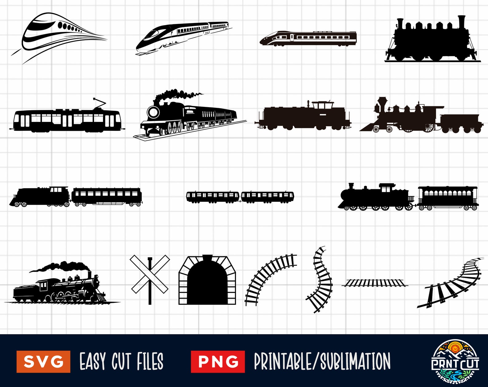 30 Train SVG Bundle, Train Svg, Train Png, Trains Svg Png, Train Cut ...
