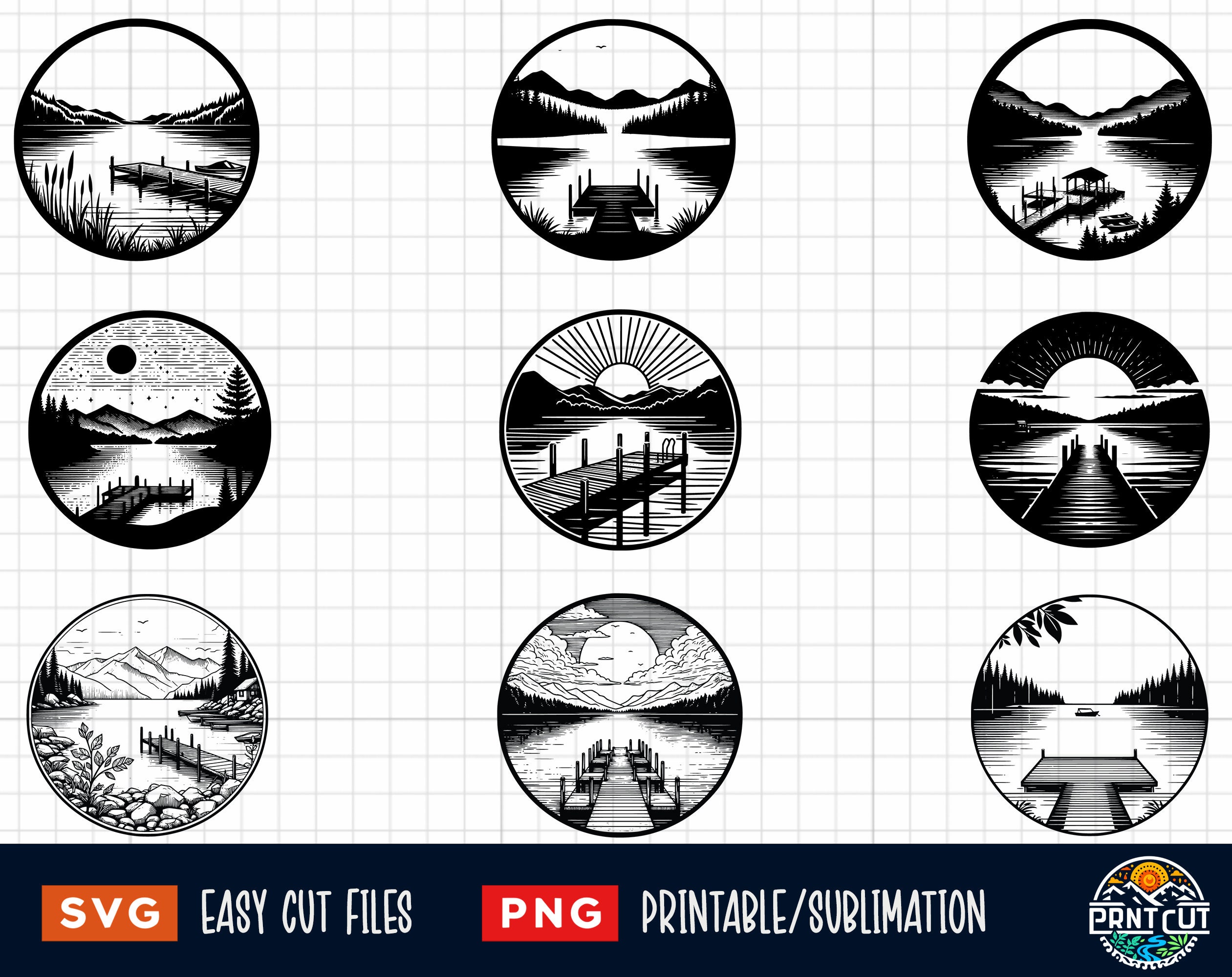 Lake View SVG Bundle, Lake View Dock Svg, Lake View Chair Svg, Lake ...