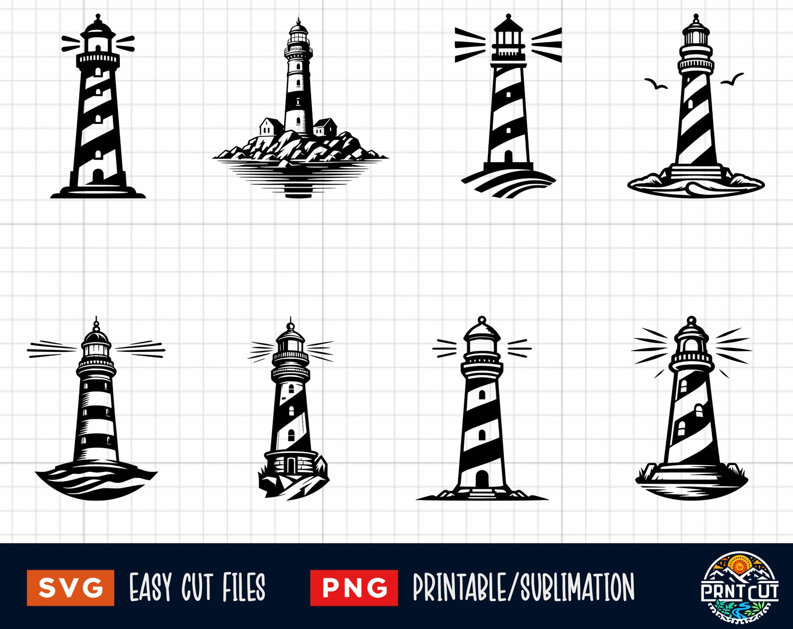 24 Lighthouse Svg Bundle, Lighthouse Svg, Lighthouse Cut Files ...