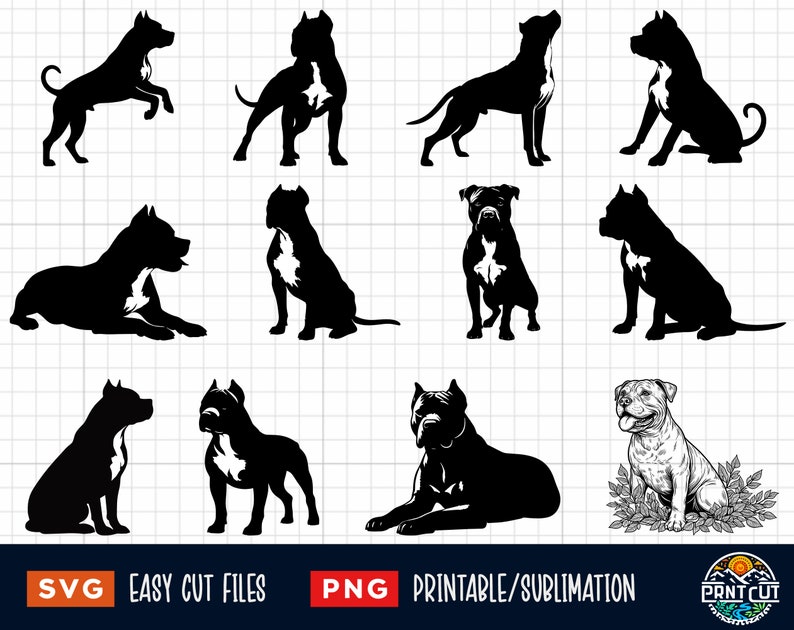 30 Pitbull Svg Bundle, Pitbull Svg Outline, Pitbull Svg, Pitbull Head ...