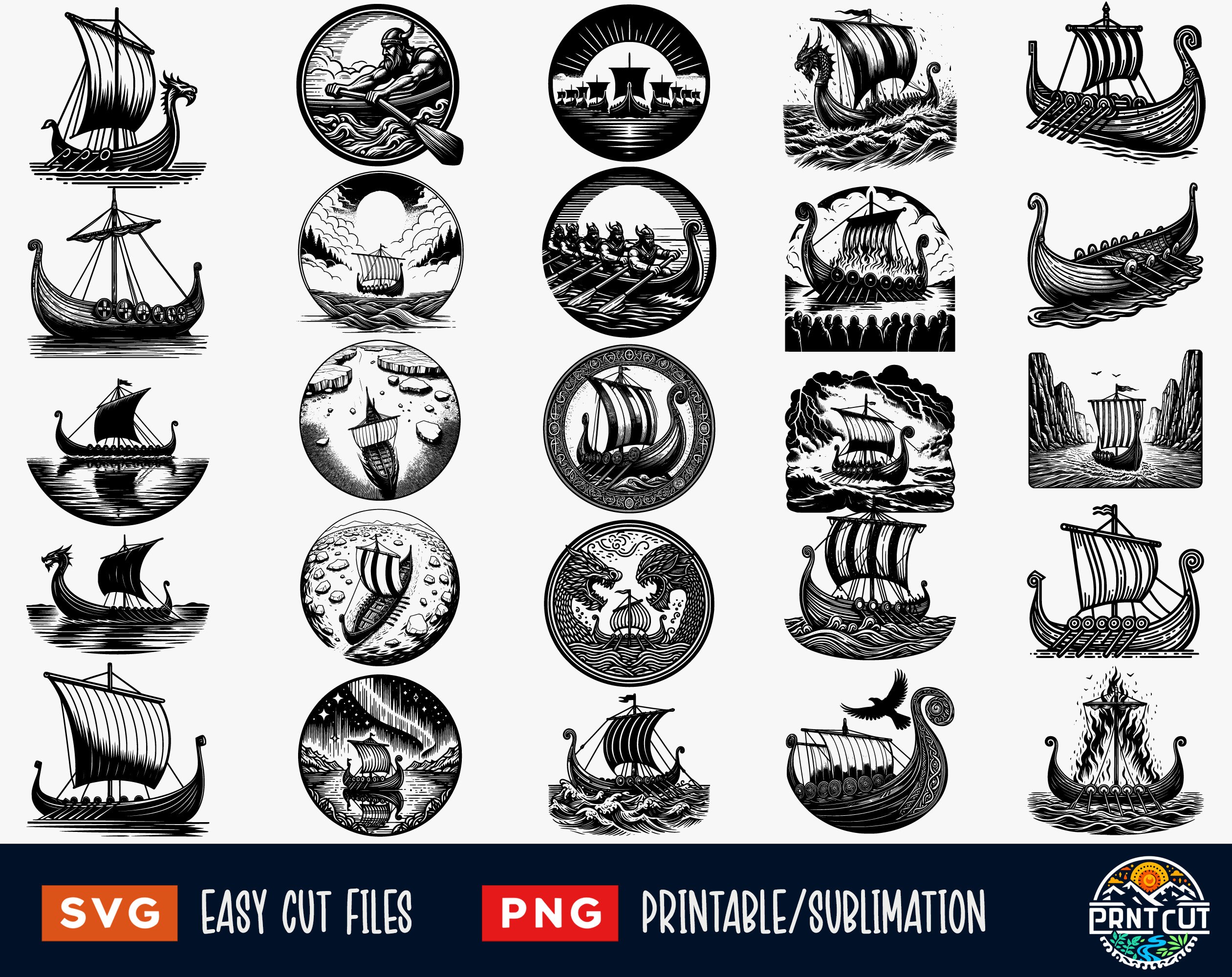 25 VIKING Ship SVG Bundle, Viking Boat Svg, Viking Vessel Svg, Viking ...