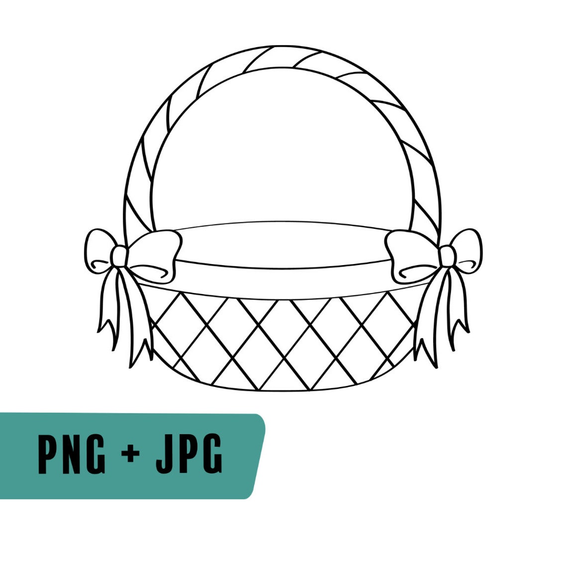 Easter Basket Clip Art PNG and JPG - Etsy