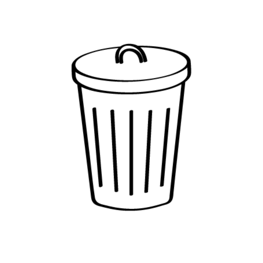 Trash Can Clip Art PNG and JPG - Etsy