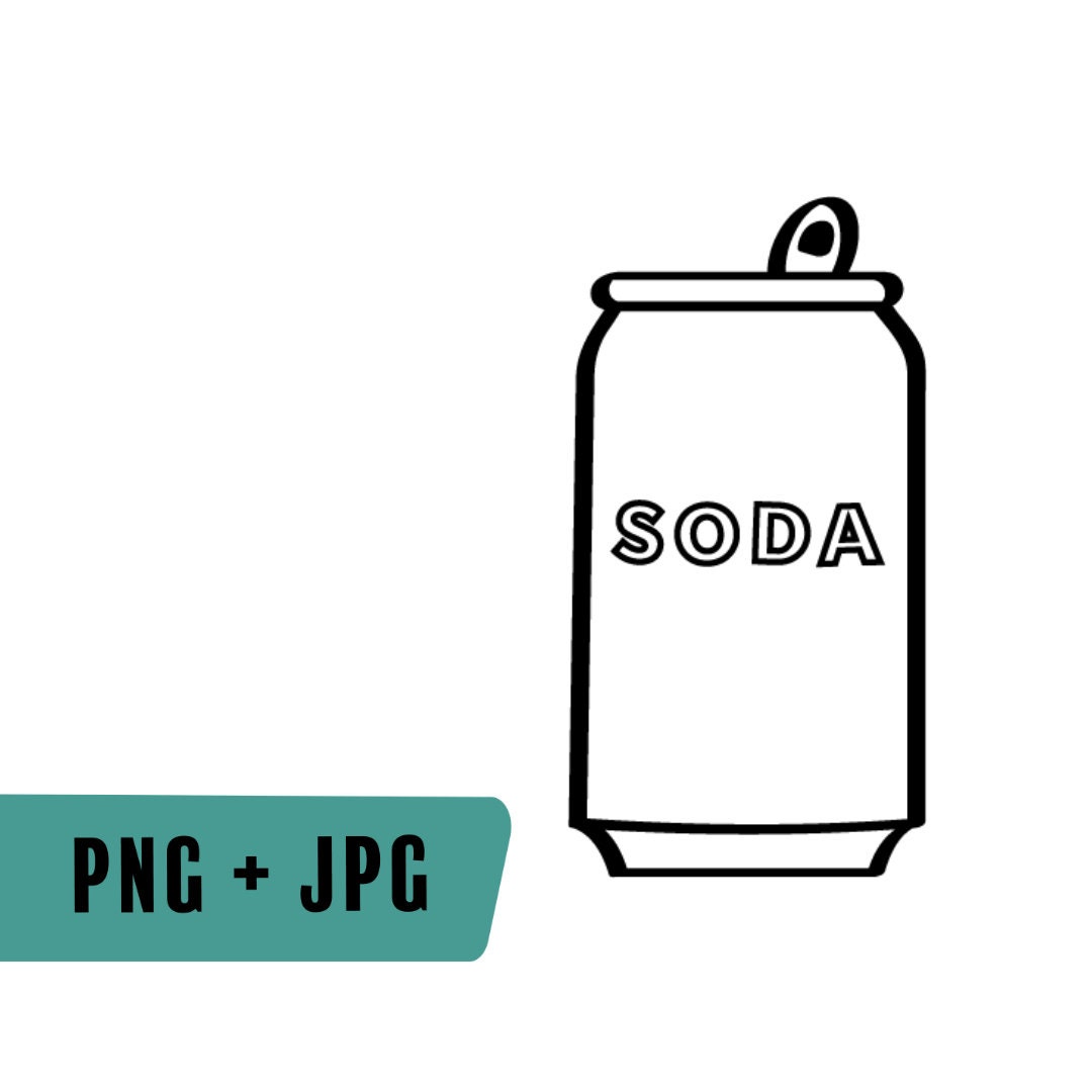 Soda Can, Pop Clip Art PNG and JPG - Etsy