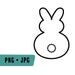 Bunny With Tail Clip Art PNG and JPG - Etsy