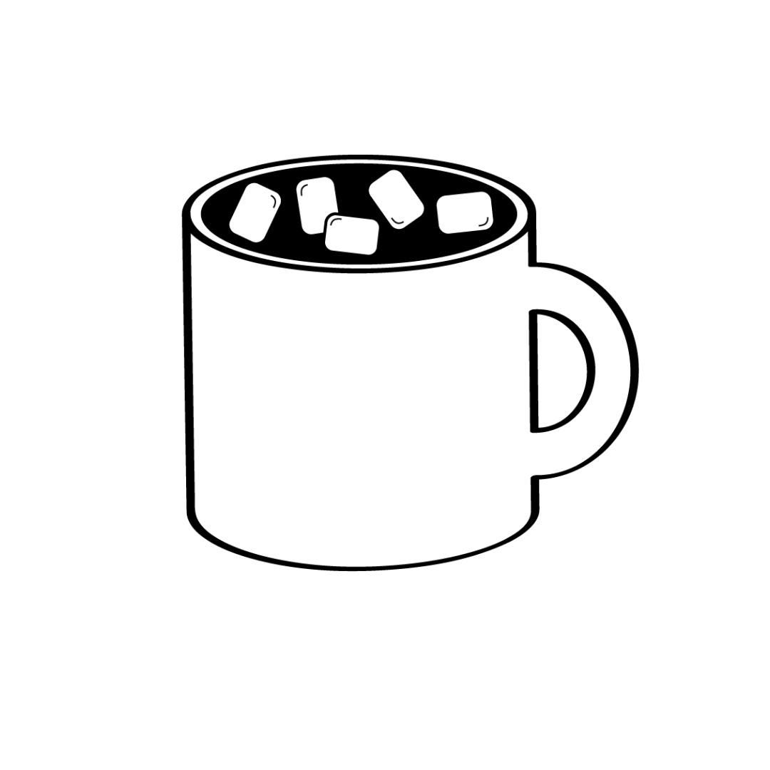 Hot Chocolate With Marshmallows Clip Art PNG and JPG - Etsy