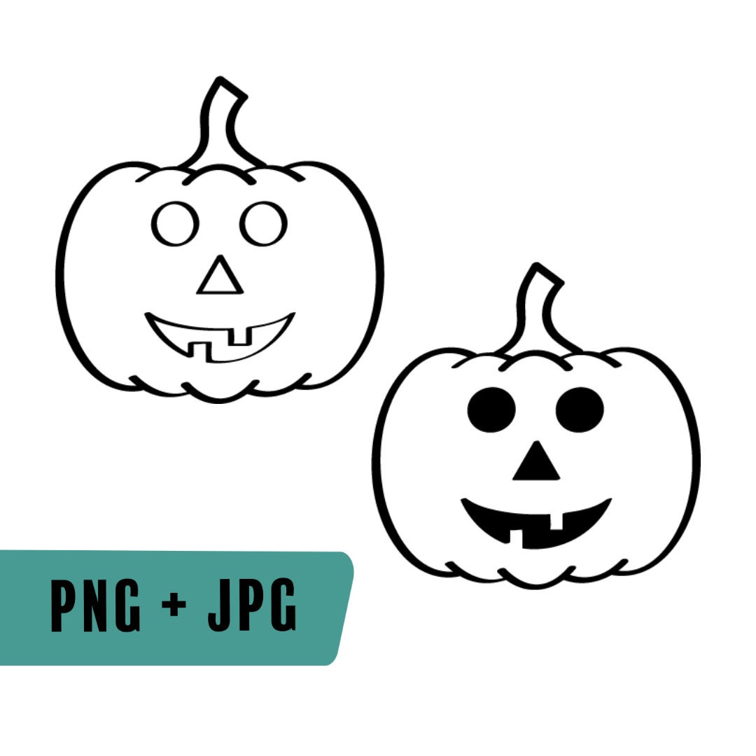 Halloween Jack-o-lantern, Pumpkin Clip Art PNG and JPG - Etsy