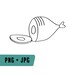 Ham Bone Clipart Black and White PNG and JPG - Etsy