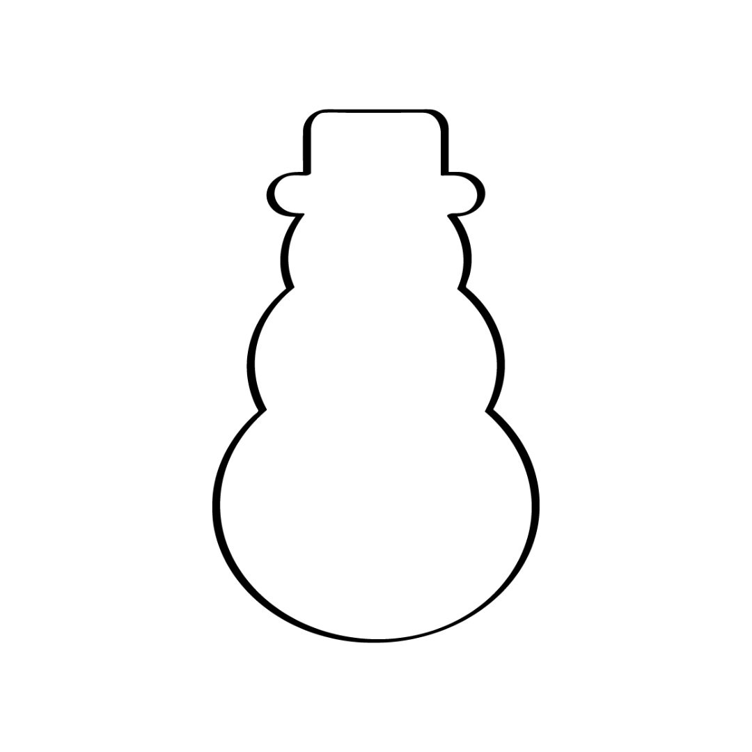Snowman Sugar Cookie Outline Clipart PNG and JPG - Etsy